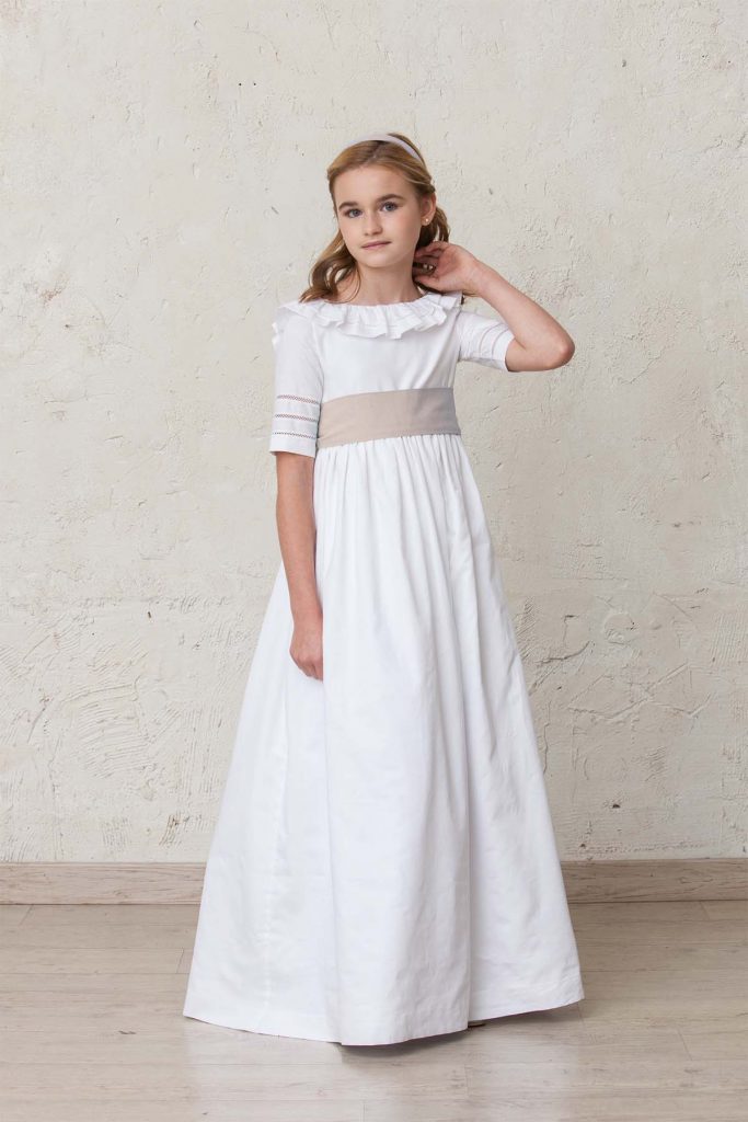 Fajín beige para lazada niña | Quémono
